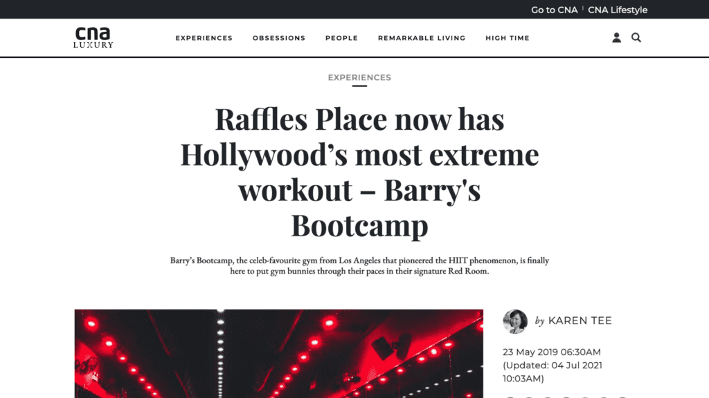 Building Barry's Australia & Singapore - Heston Russell