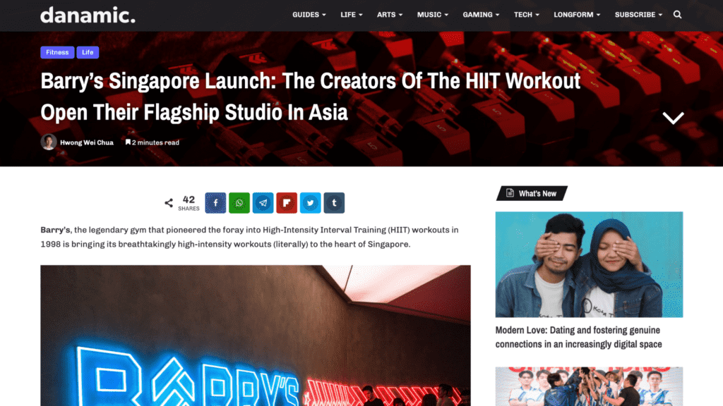 Building Barry's Australia & Singapore - Heston Russell