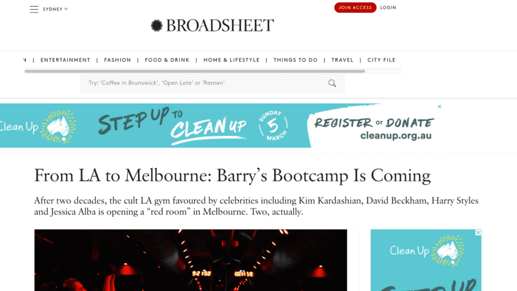 Building Barry's Australia & Singapore - Heston Russell