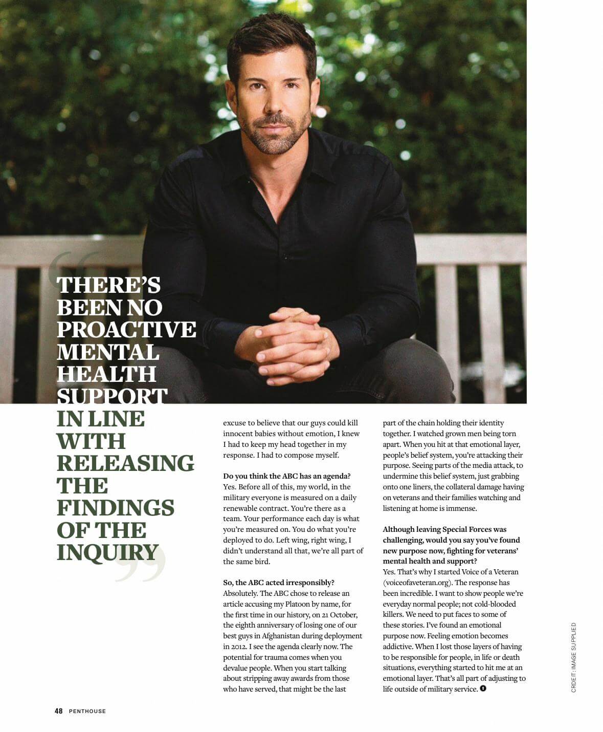 Becoming A Voice for Veterans - Penthouse Magazine - Heston Russell