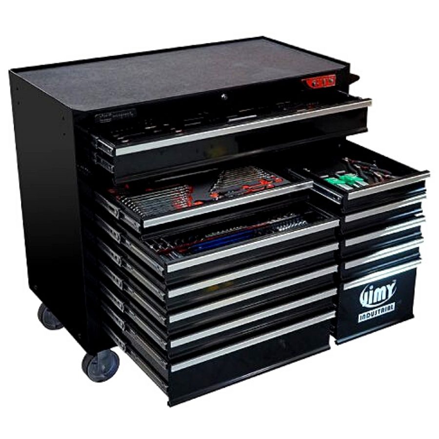 276PC INTRODUCTORY PANEL BEATERS 12 DRAWER 42” TOOLKIT (BLACK) - Jimy Tools