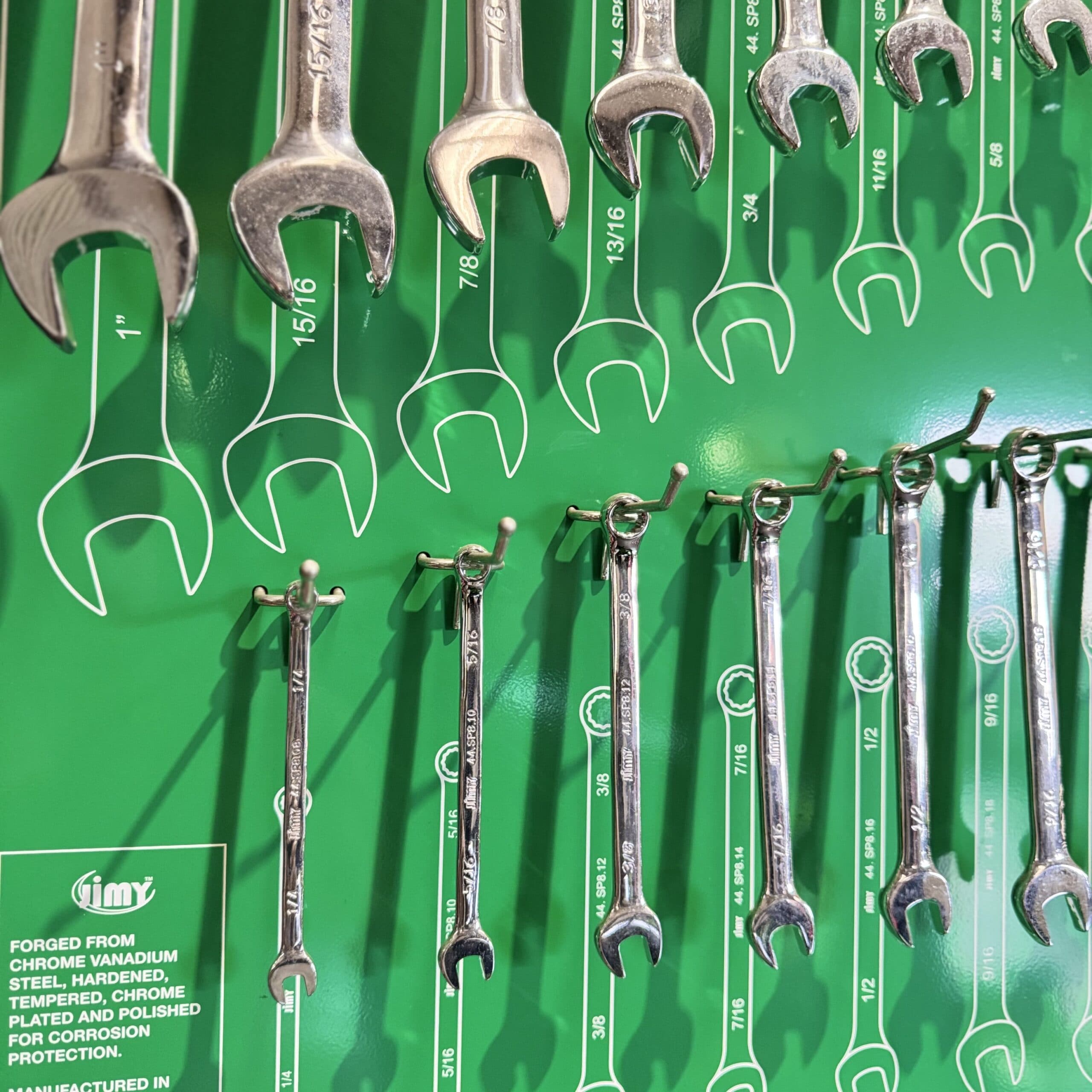 31 PC ‘LIMITED EDITION’ RING OPEN END SPANNER SHADOW BOARD METRIC SAE ...