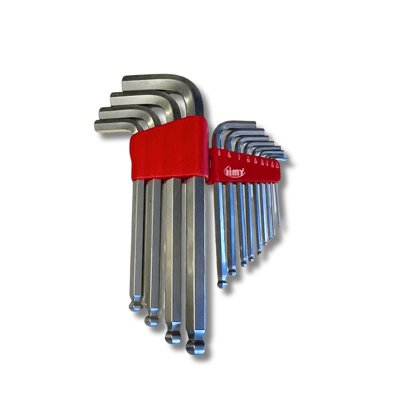 26 PIECE JUMBO LONG HANDLE ALLEN KEY SET (METRIC SAE) - Jimy Tools