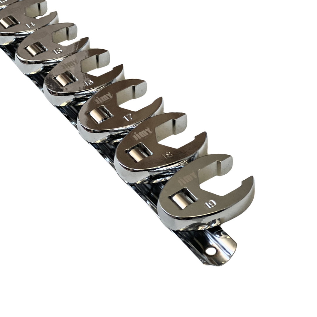 10 PIECE CROWS FOOT SPANNER SET 3/8” DRIVE METRIC - Jimy Tools