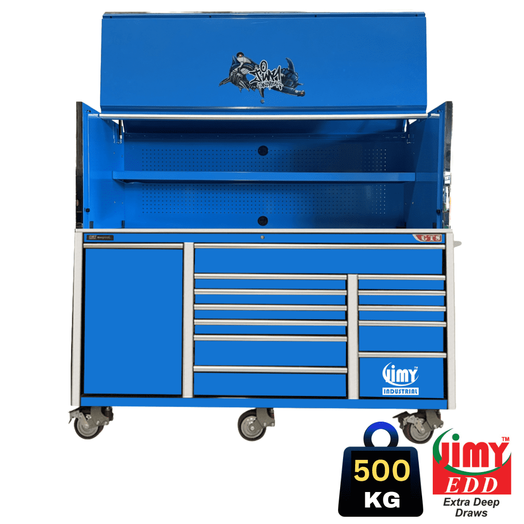 13 DRAWER 76" DOZER GRAFFITI WORKSHOP (OCEAN BLUE) - Jimy Tools