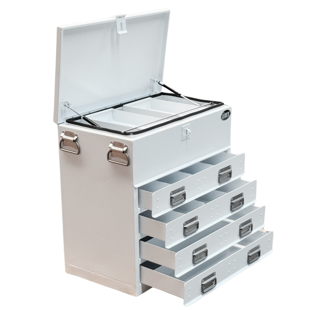 4 DRAWER UTE BOX (WHITE) - Jimy Tools