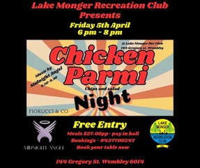 Parmy Night - Lake Monger Recreation Club
