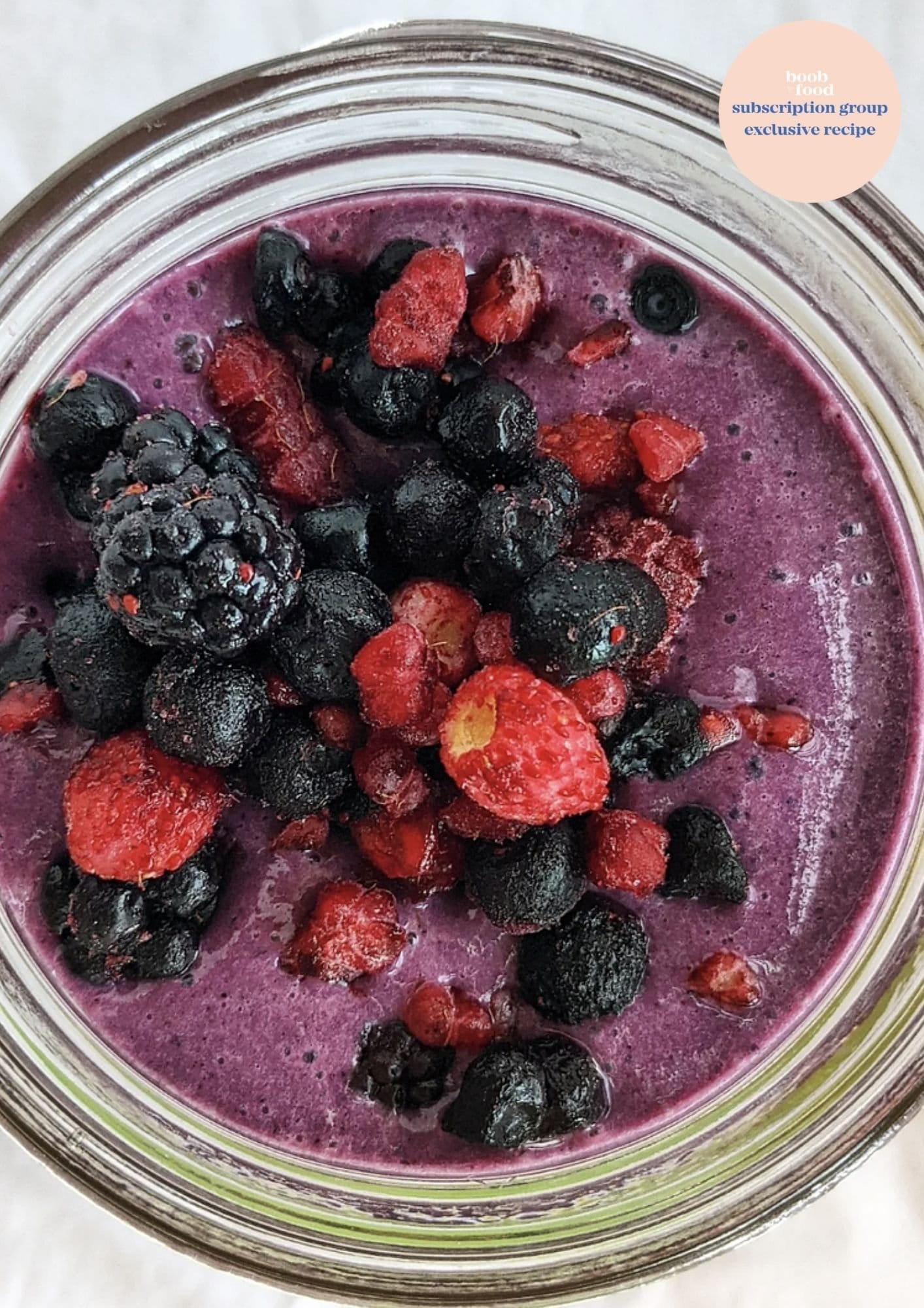 Purple Probiotic Smoothie - Boob to Food