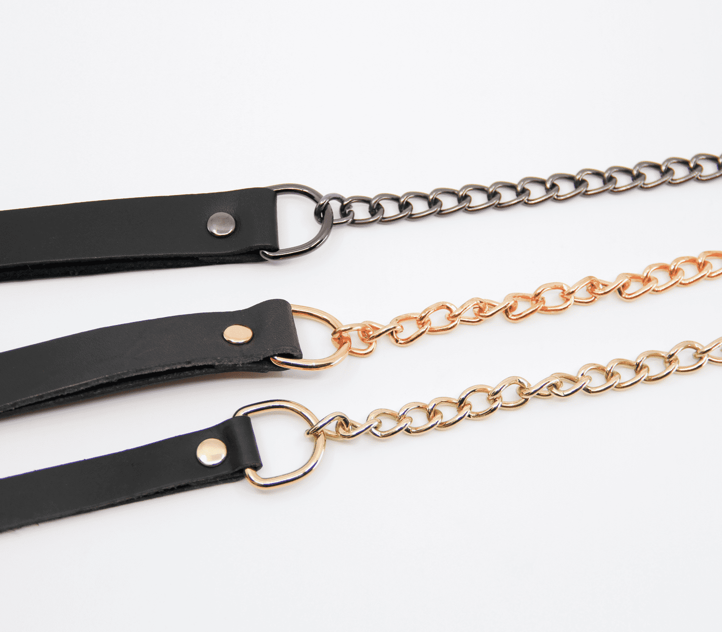 Leather & Chain Lead in 3 Colours | Love In Leather