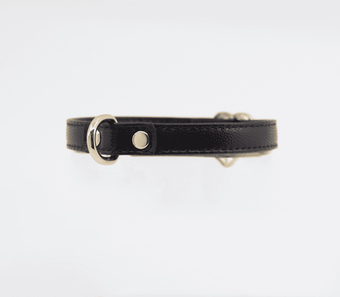Dainty Unlined Leather Collar With Heart Buckle | Love In Leather