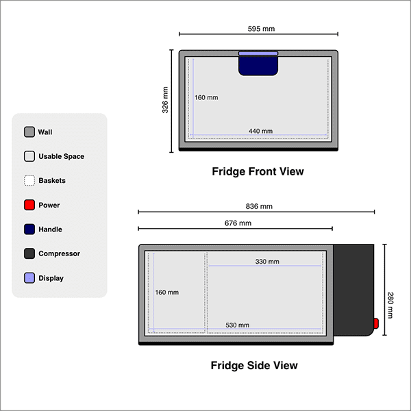 EvaKool 40L Drawer Fridge/Freezer - Marlin Campers