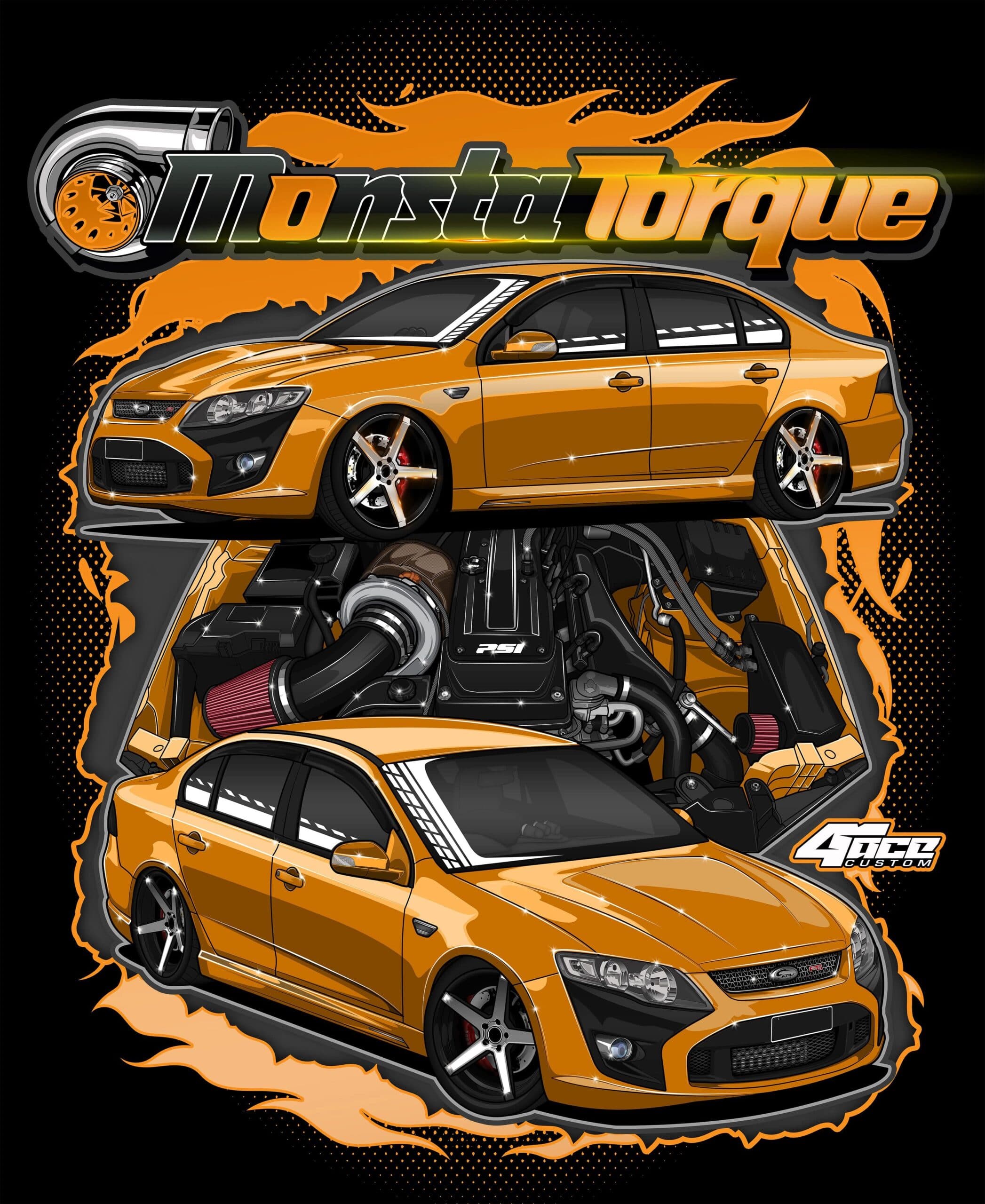 Monsta Torque T-Shirt Orange | Monsta Torque