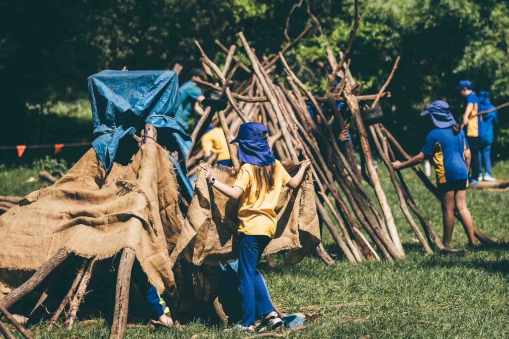 OSHC Cubby Building in Belair National Park | Nature Play SA