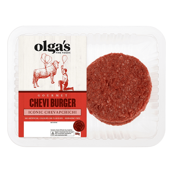 Beef Chevi Burger | Olgas Fine Foods