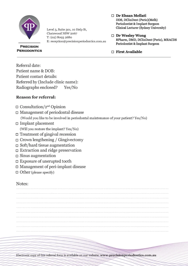 Referring Dentists - Precision Periodontics