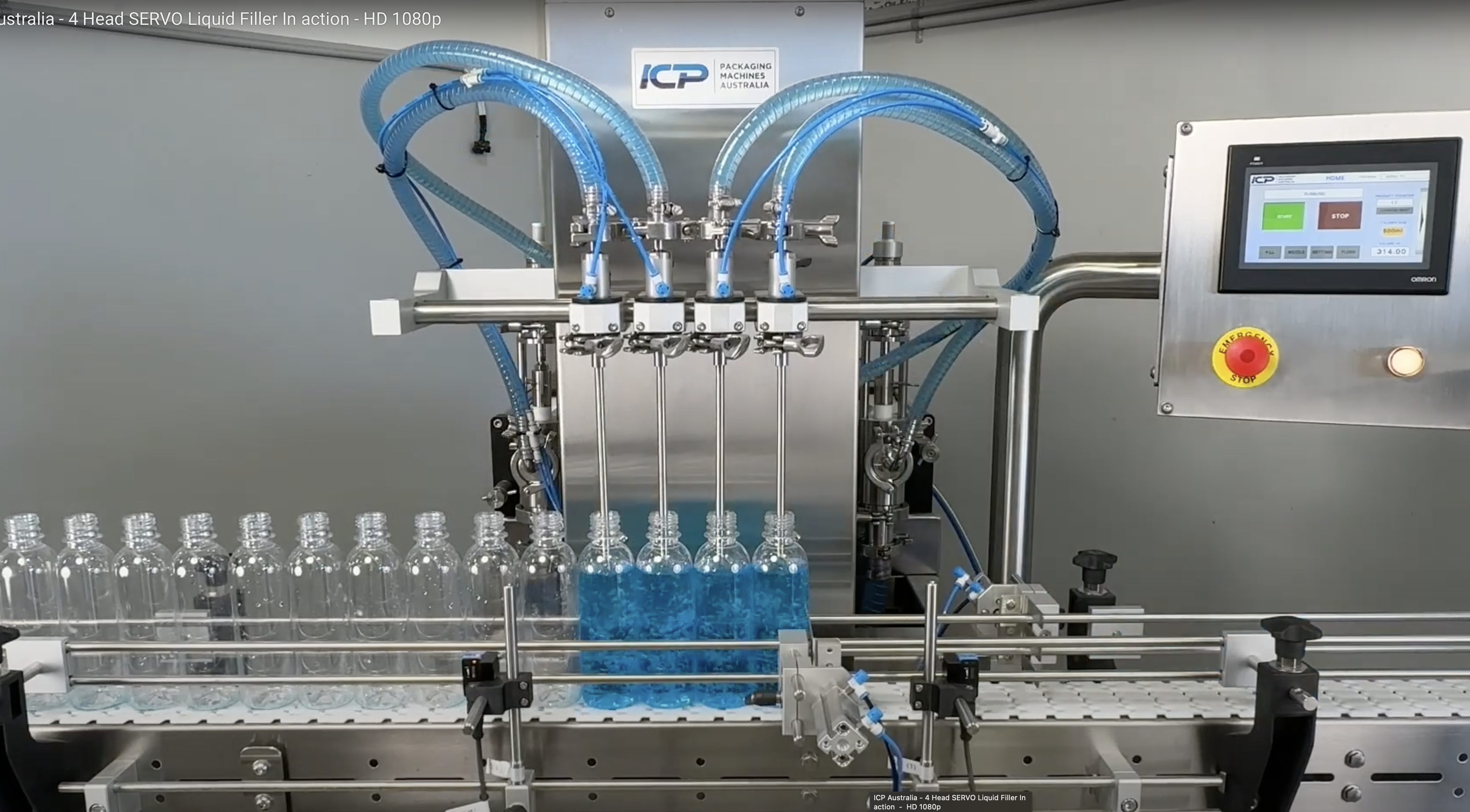 ICP-M4SA 4 Head Servo PLC Auto Filler | Australian Liquid Filling Machine
