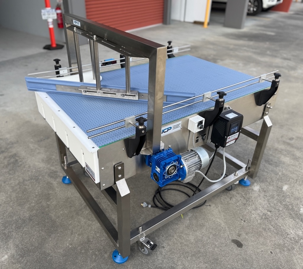 Container Infeed Table 1400x850 | Flat Belt Unscrambling Table – ICP ...