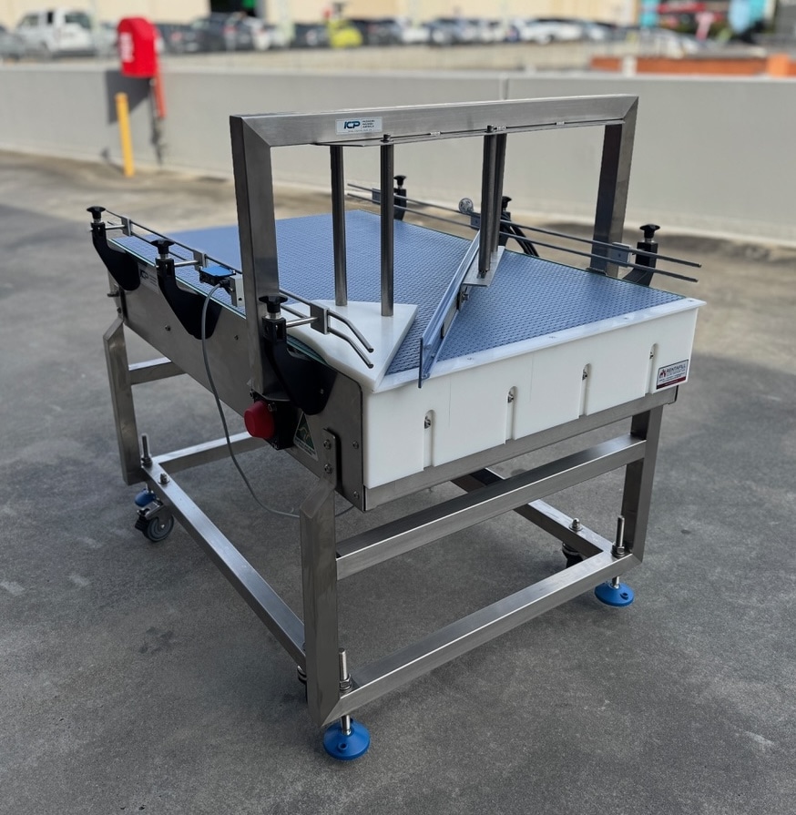 Container Infeed Table 1400x850 | Flat Belt Unscrambling Table – ICP ...