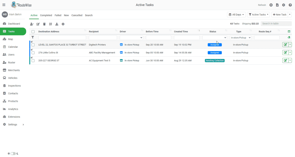 Click and Collect – RouteWise