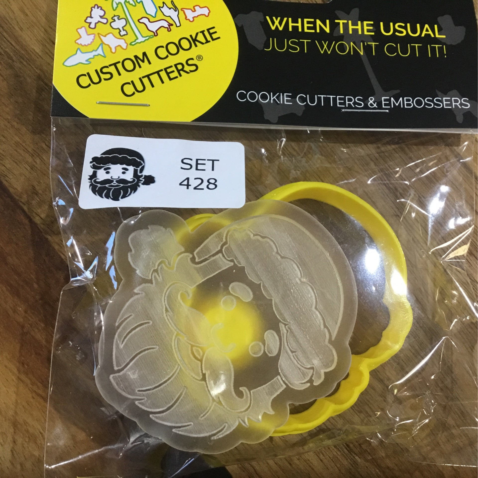 Custom cookie cutters Mini Santa Cutter & Embosser ( SET428) - Sharones ...