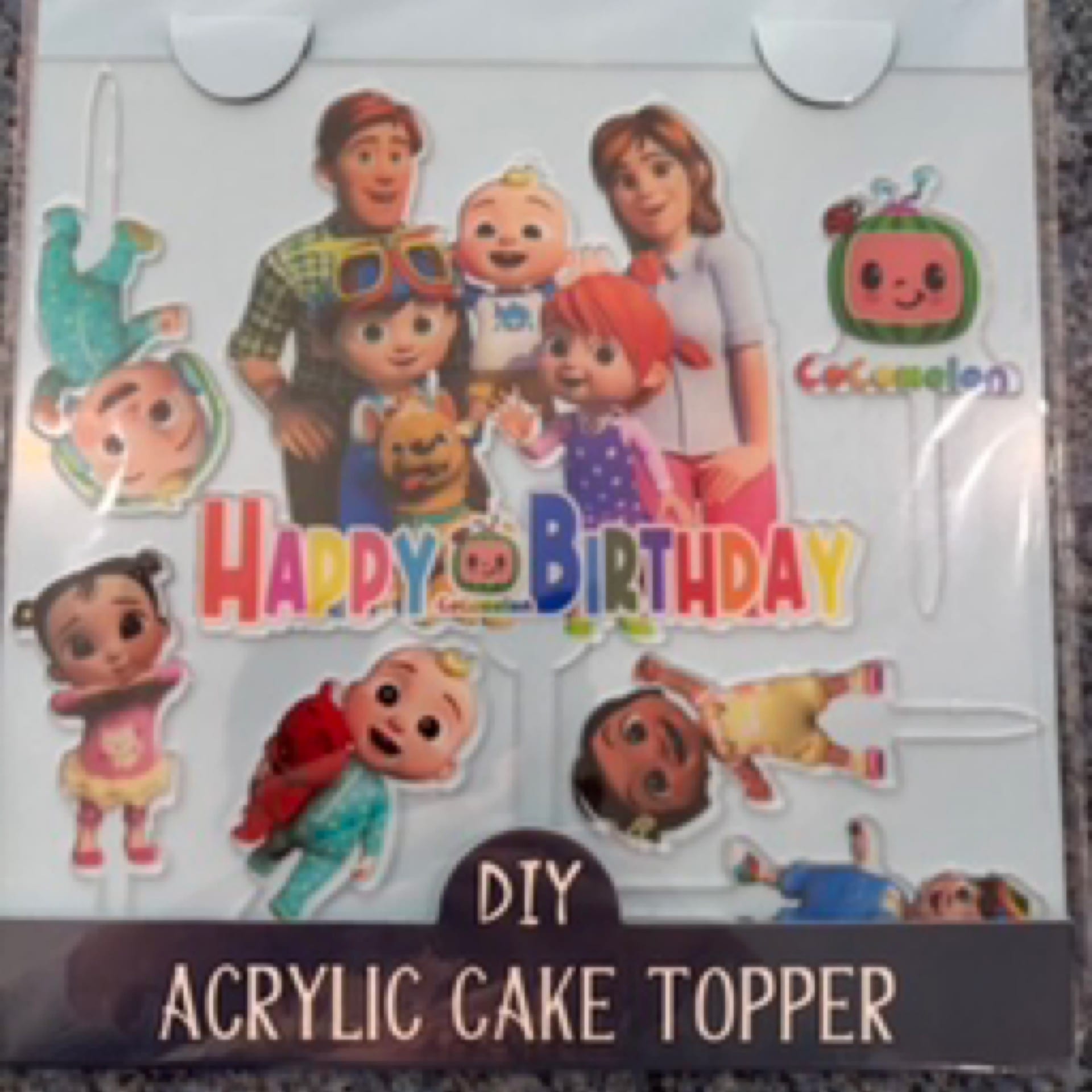 Topper Acrylic Cocomelon Family - Sharones Cakes & Things