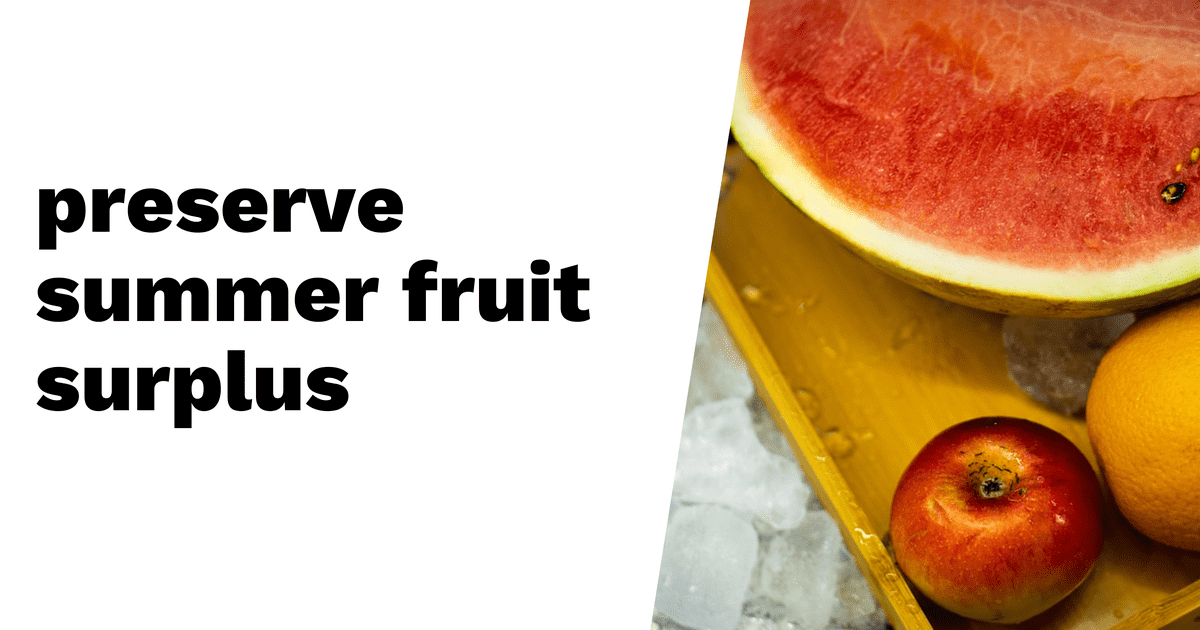 Three Simple Ways to Preserve Surplus Summer Fruits – Simple Homesteading