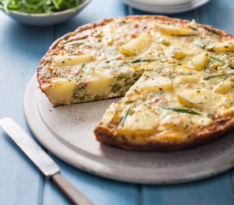 Smoky Bacon, Spud Lite Potato & Spring Green Frittata - Spudlite