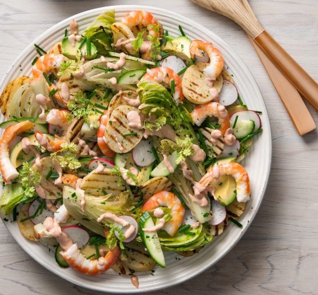 Barbecued Spud Lite & Prawn Cocktail Salad - Spudlite