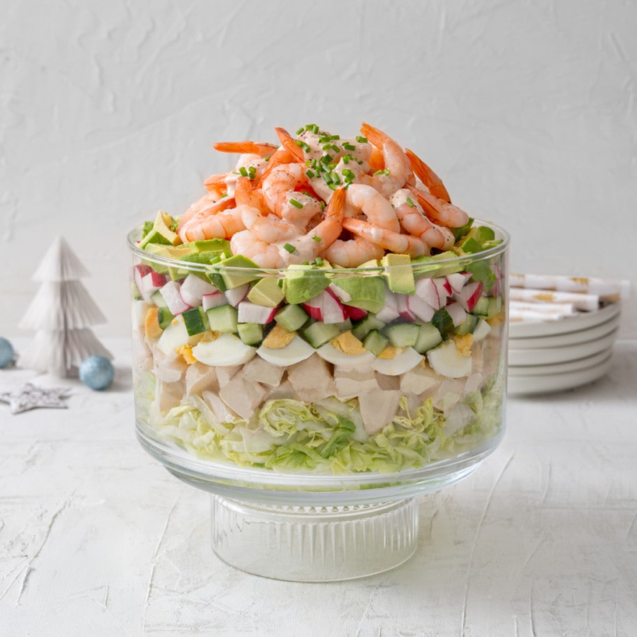 Christmas Potato & Prawn Cocktail Layer Salad - Spudlite