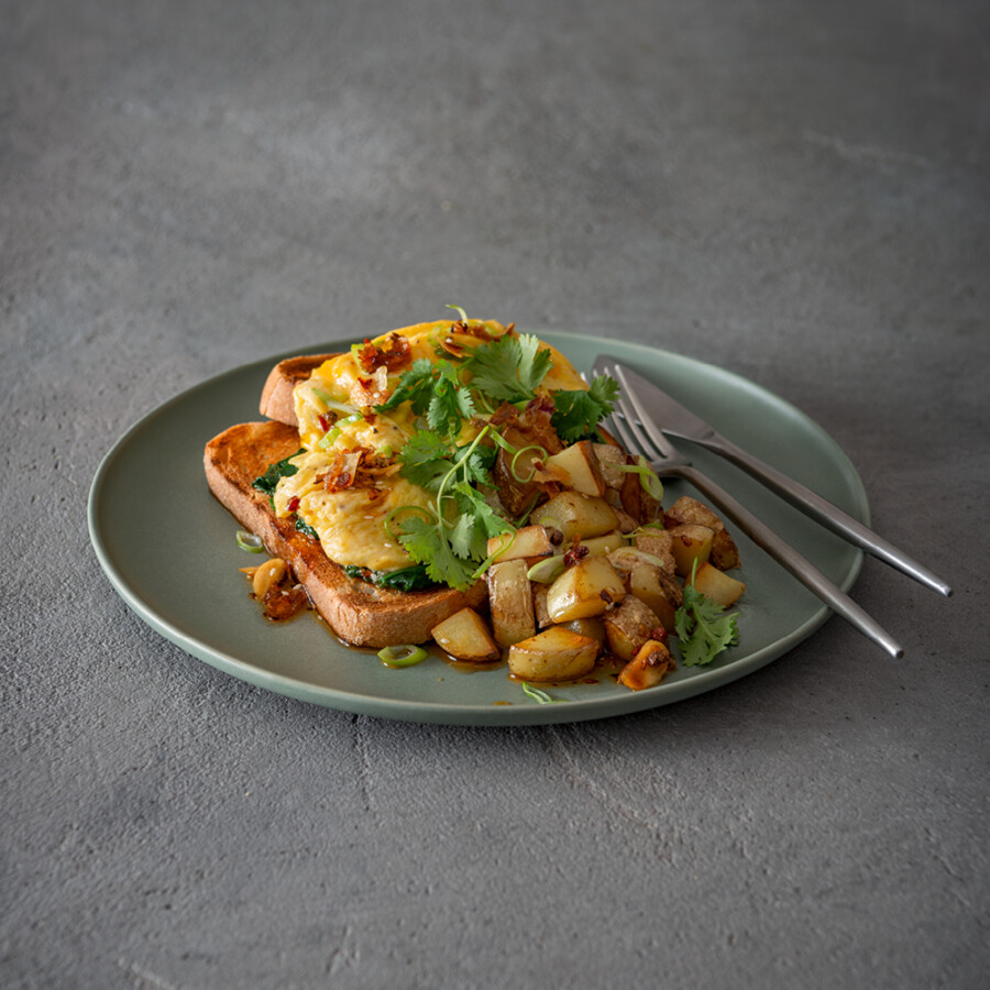 Chilli Crisp Potato Scramble - Spudlite