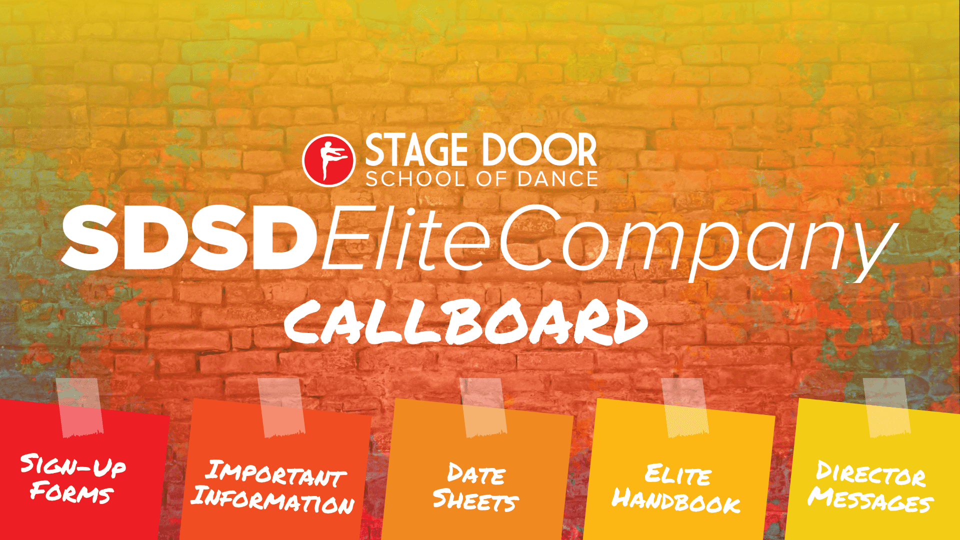 SDSD Elite Company Call Board | Stage Door School of Dance
