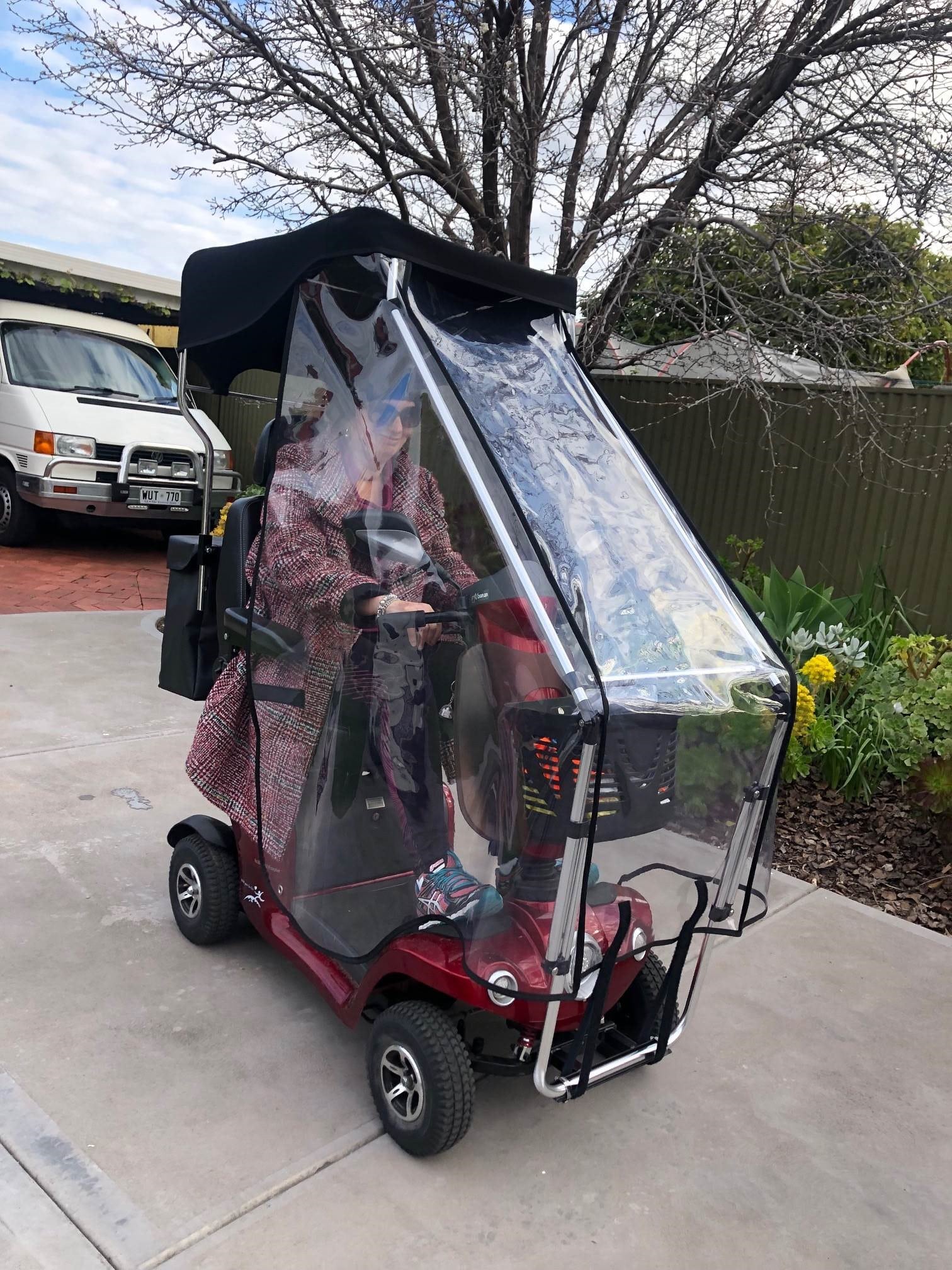 Mobi-Scooter Mounted with All-Weather Canopy - TADSA