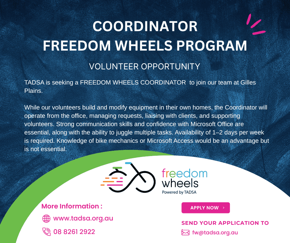 Freedom Wheels Coordinator - TADSA