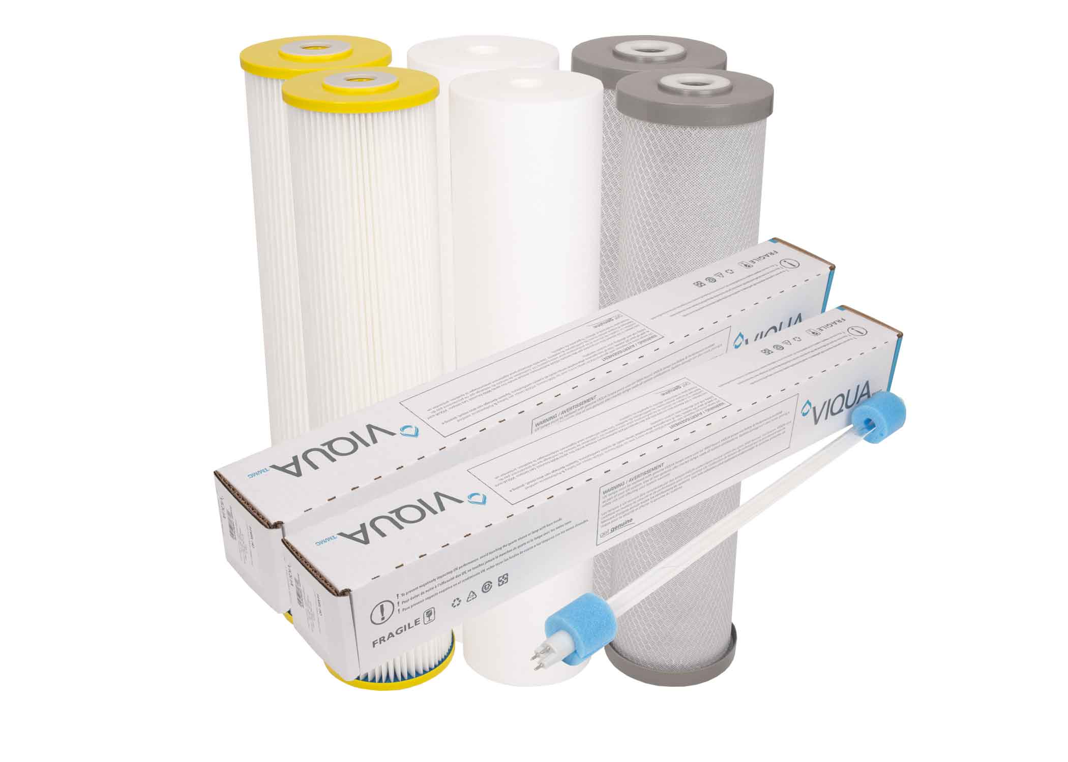 Triple 20″ x 4.5″ Filters (Silver Carbon for Rainwater)+ Viqua UV lamp ...