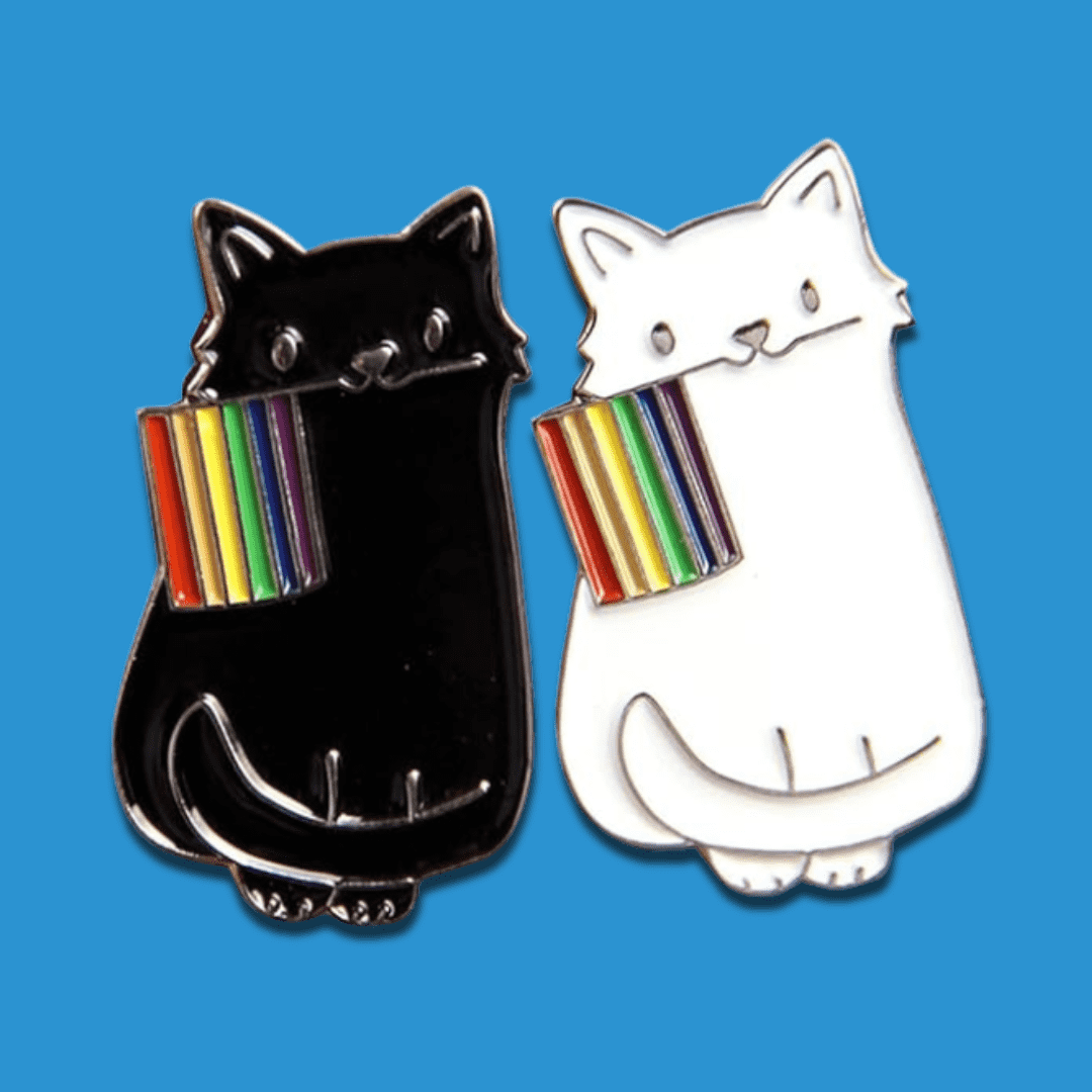 Rainbow Tabby Cat Pins - TMHC