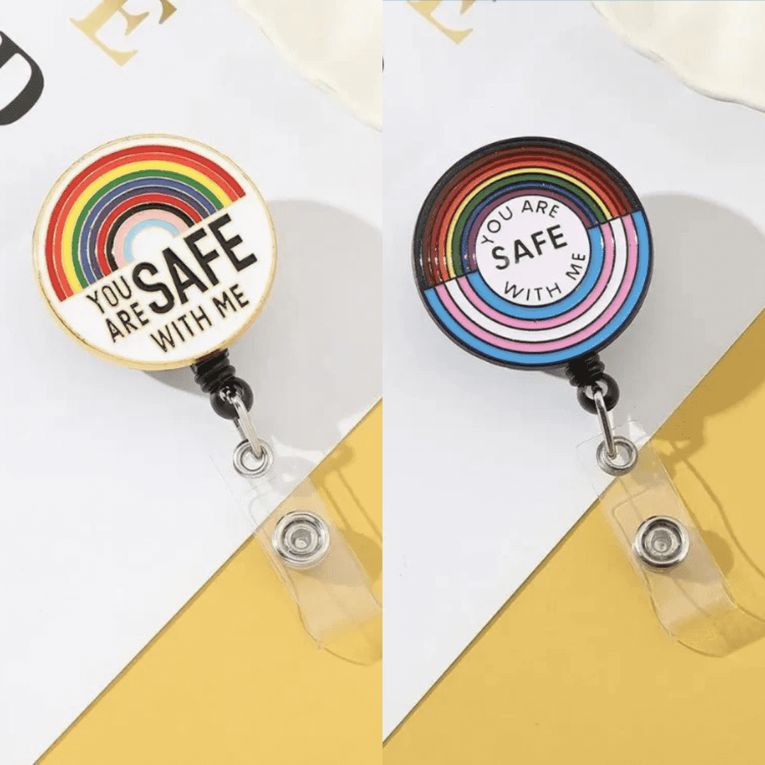 You Are Safe With Me LGBT Pride Retractable ID Card Holder - TMHC