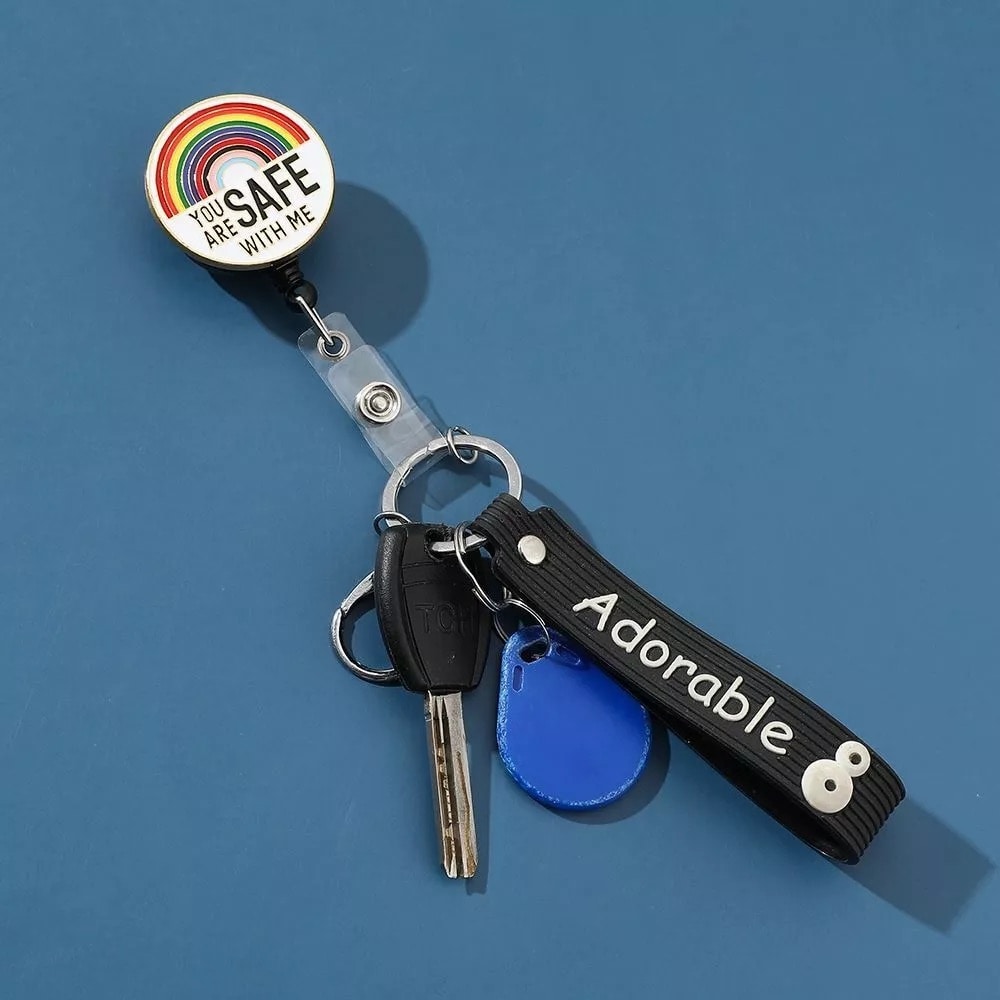 You Are Safe With Me LGBT Pride Retractable ID Card Holder - TMHC