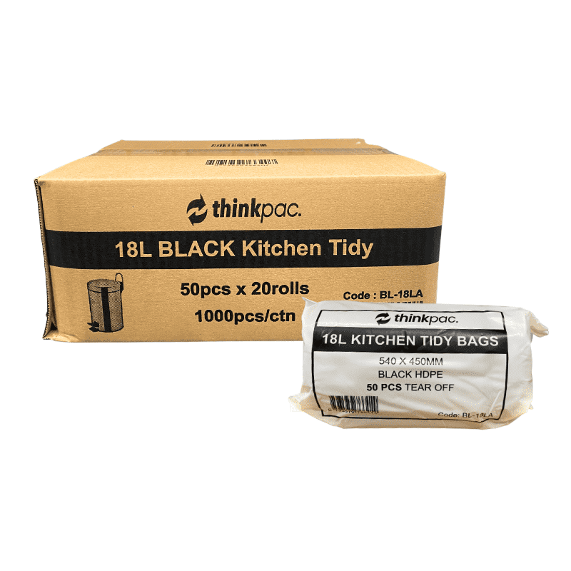 Black Kitchen 18L Bin Liners - Leak Resistant
