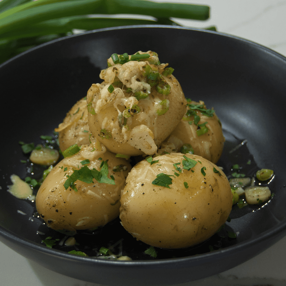 Boiled Spud Lite Potatoes with Garlic Oil zerellafresh